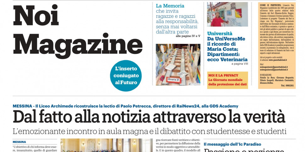 Noi Magazine: come i fatti diventano notizie e il ricordo ...