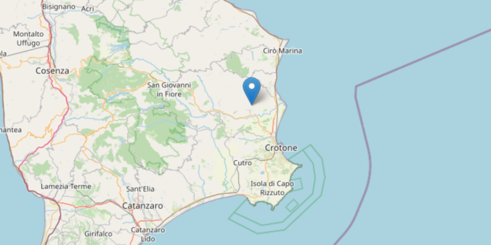 Sequenza sismica nel Crotonese, epicentro tra Strongoli e Rocca di Neto ...