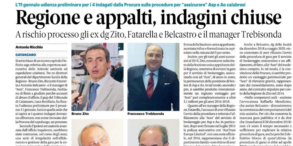 Rassegna stampa 24-10-2023 edizioni Calabria - Gazzetta del Sud