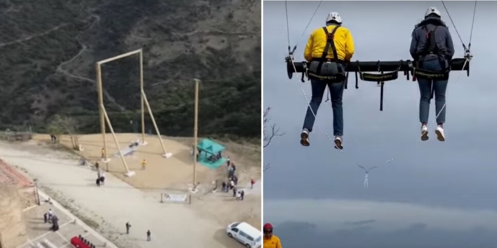 Inaugurata in Sicilia l'altalena più alta d'Europa VIDEO - Gazzetta del Sud