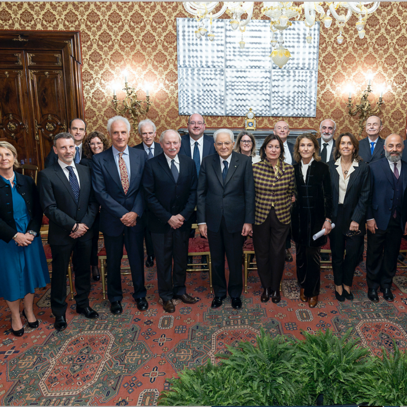 Delegazione di Assifero ricevuta dal presidente Mattarella, tra loro ...