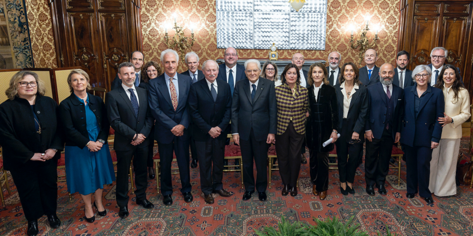 Delegazione di Assifero ricevuta dal presidente Mattarella, tra loro ...