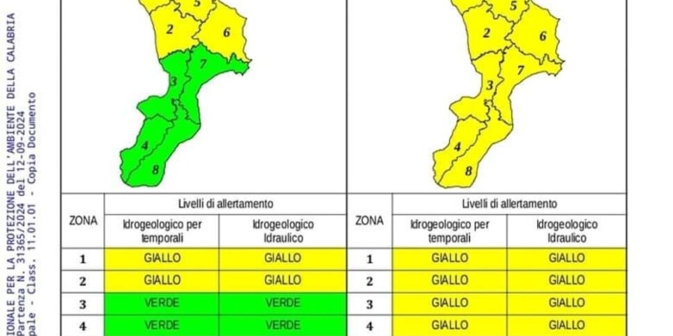 Meteo, oggi allerta gialla in Calabria e Sicilia: sarà maltempo con temporali, pioggia e venti ...